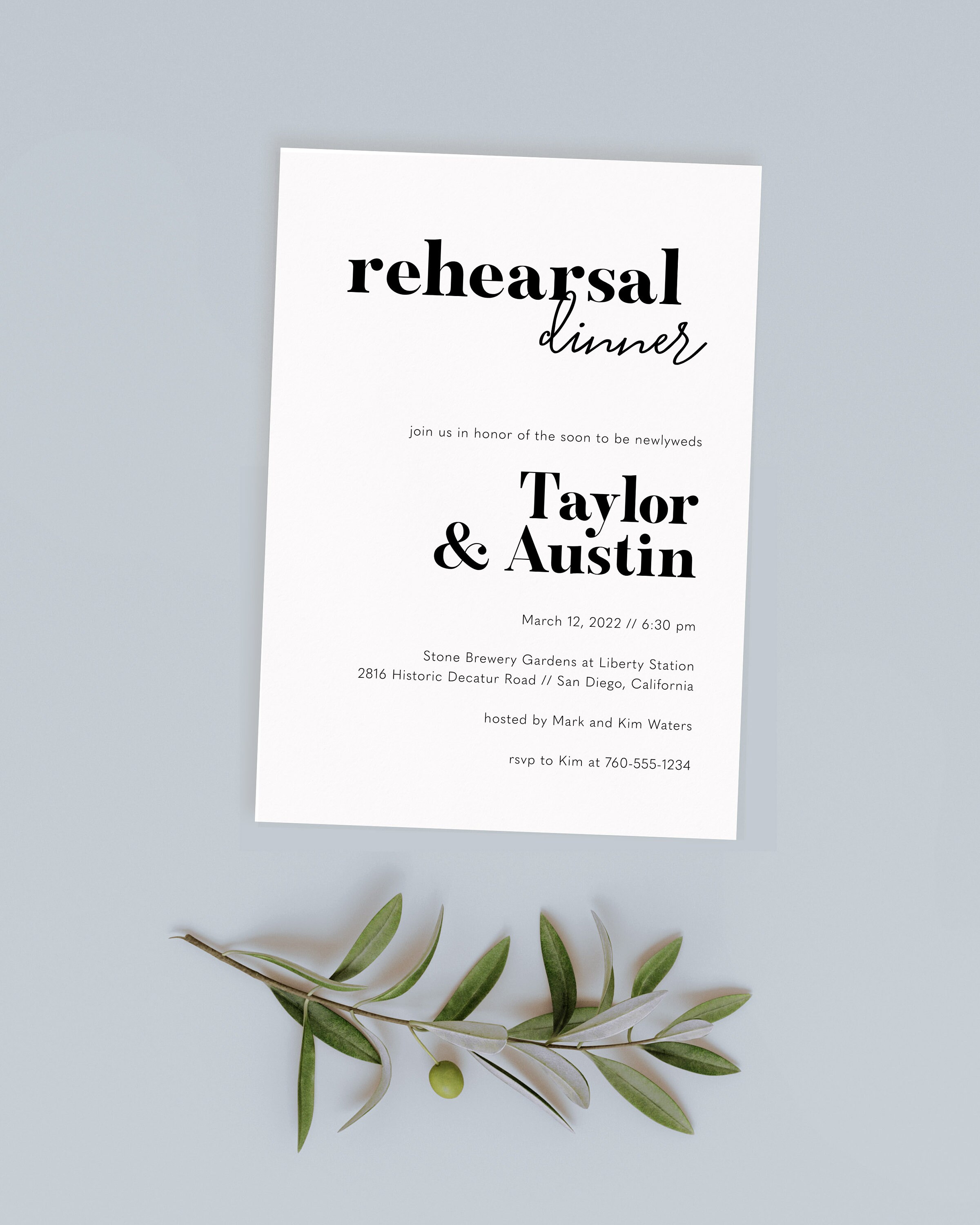 Rehearsal Dinner Invitation Printable Invite Template for | Etsy