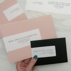 Modern Address Label Template, Printable Wrap Around 8x2 Inch Label for ...