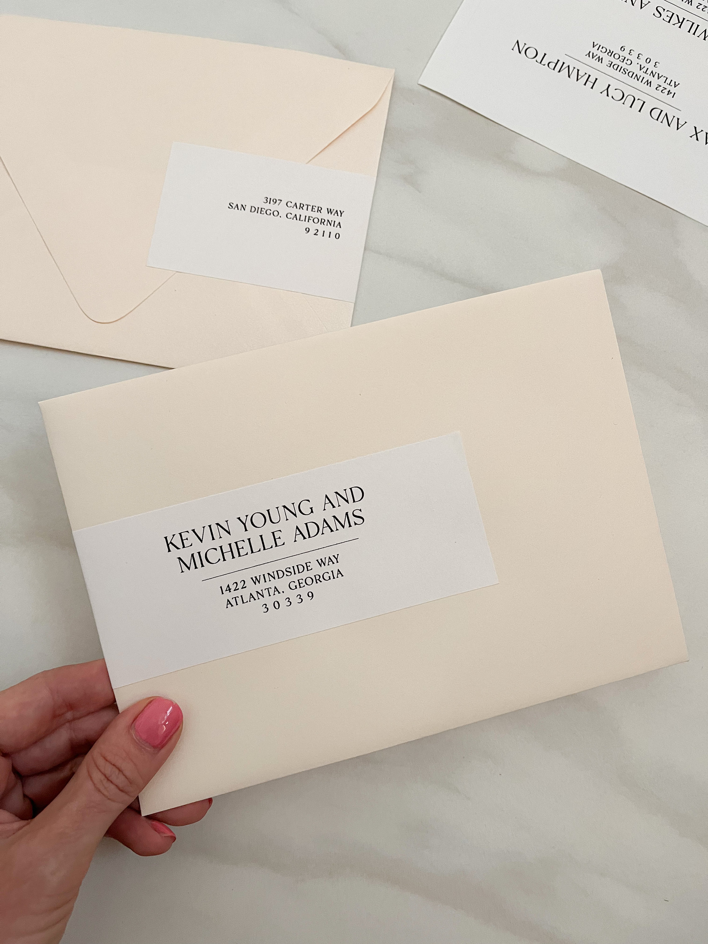 Printable Modern Address Labels for Wedding Invitations, Wrap Around ...