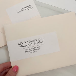 Diy Address Label Template, Modern Wedding Invitation Guest Envelope ...