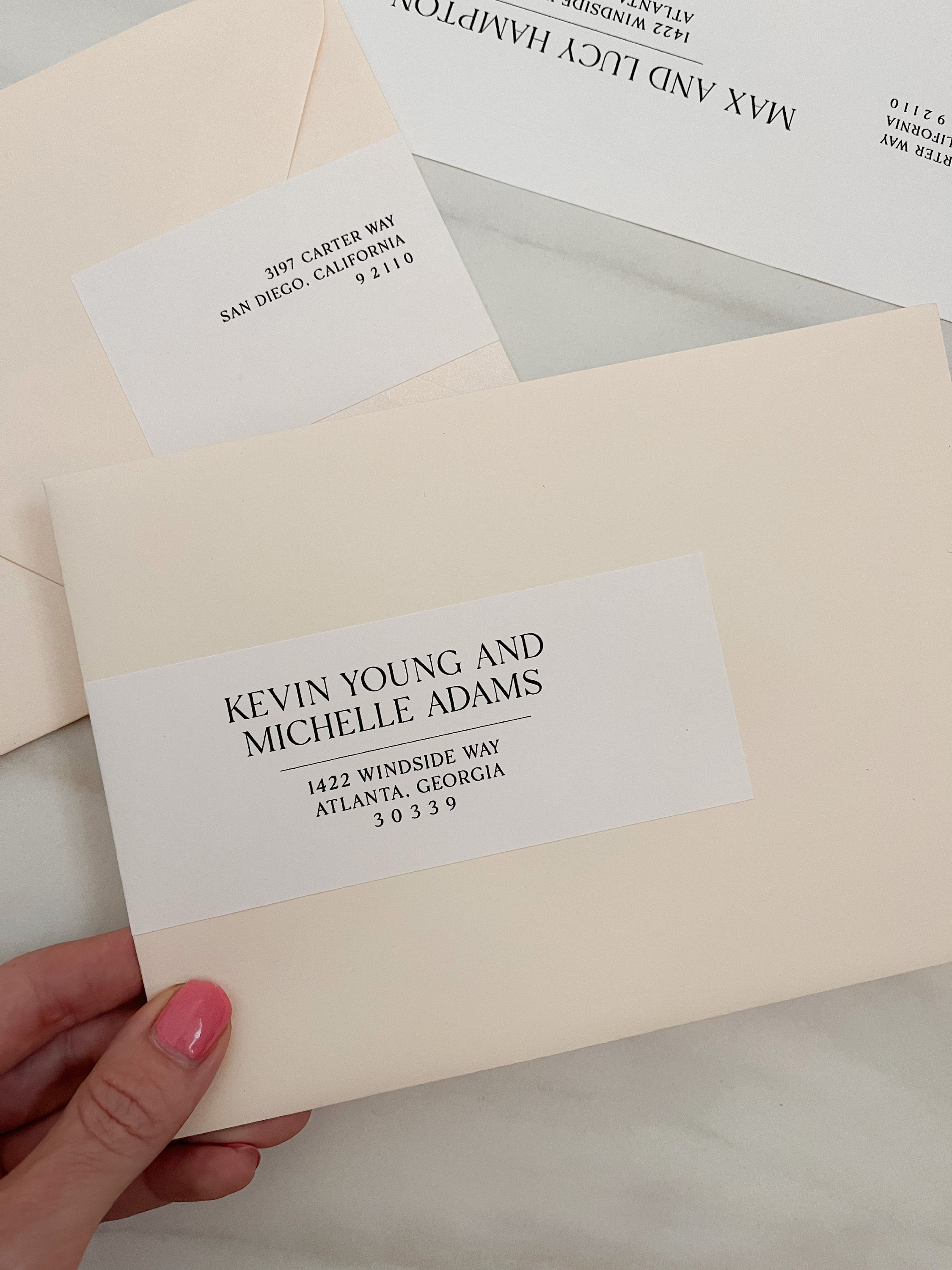 Printable Modern Address Labels for Wedding Invitations, Wrap Around ...