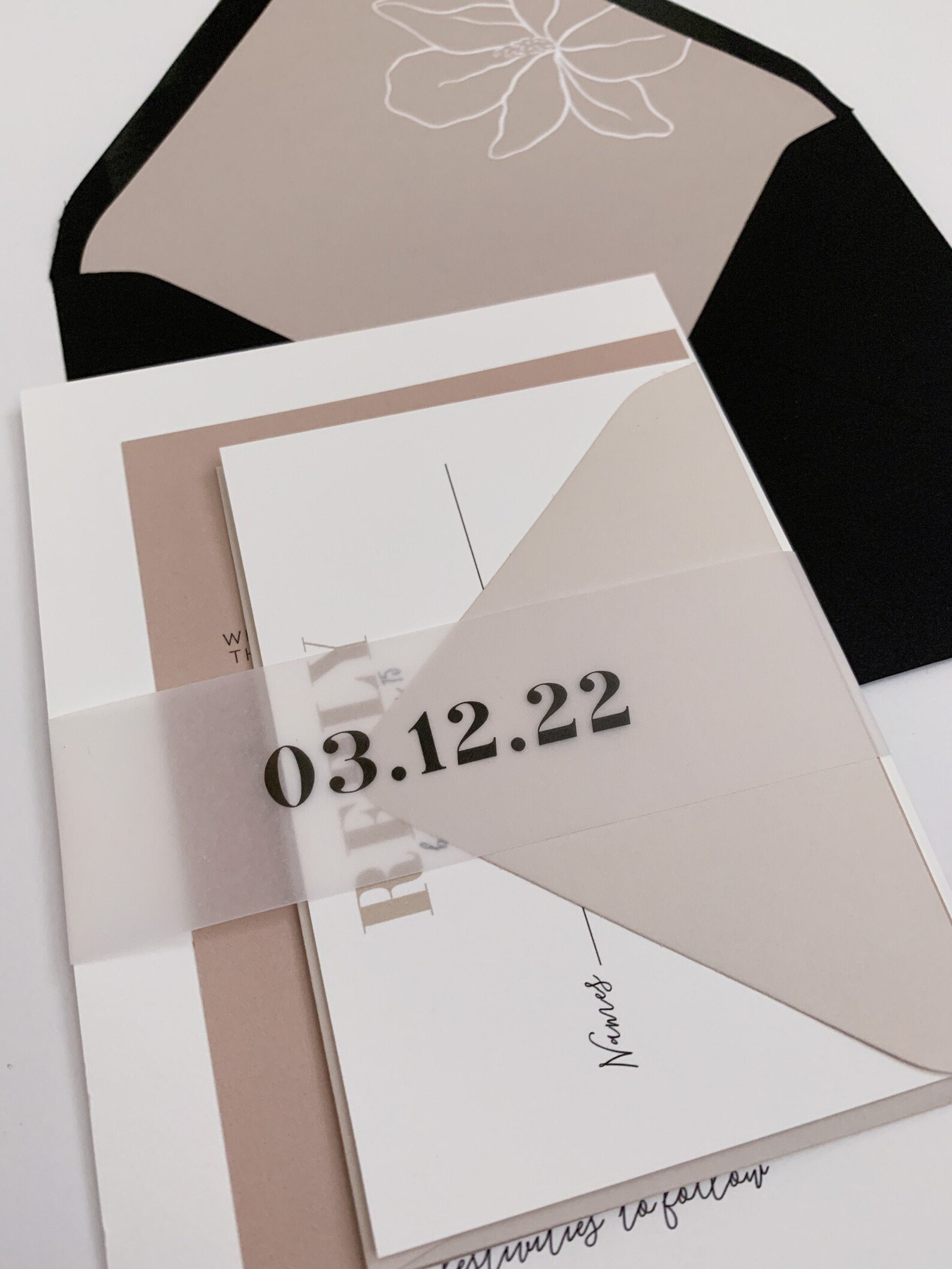 Minimalist Wedding Invitation Template Simple Invitation With - Etsy