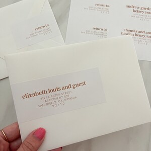 Retro Envelope Address Label Template for Wedding Invitations ...