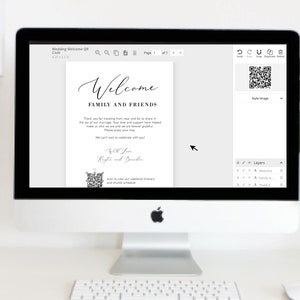 Wedding Welcome Card Template, QR Code Itinerary, Weekend Events, Scan ...