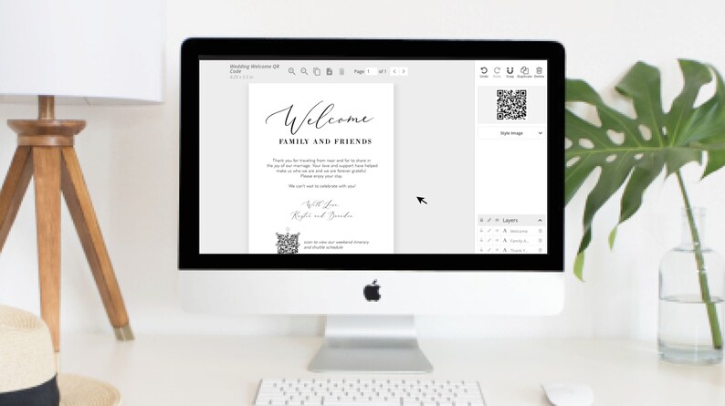 Wedding Welcome Card Template QR Code Itinerary Weekend - Etsy