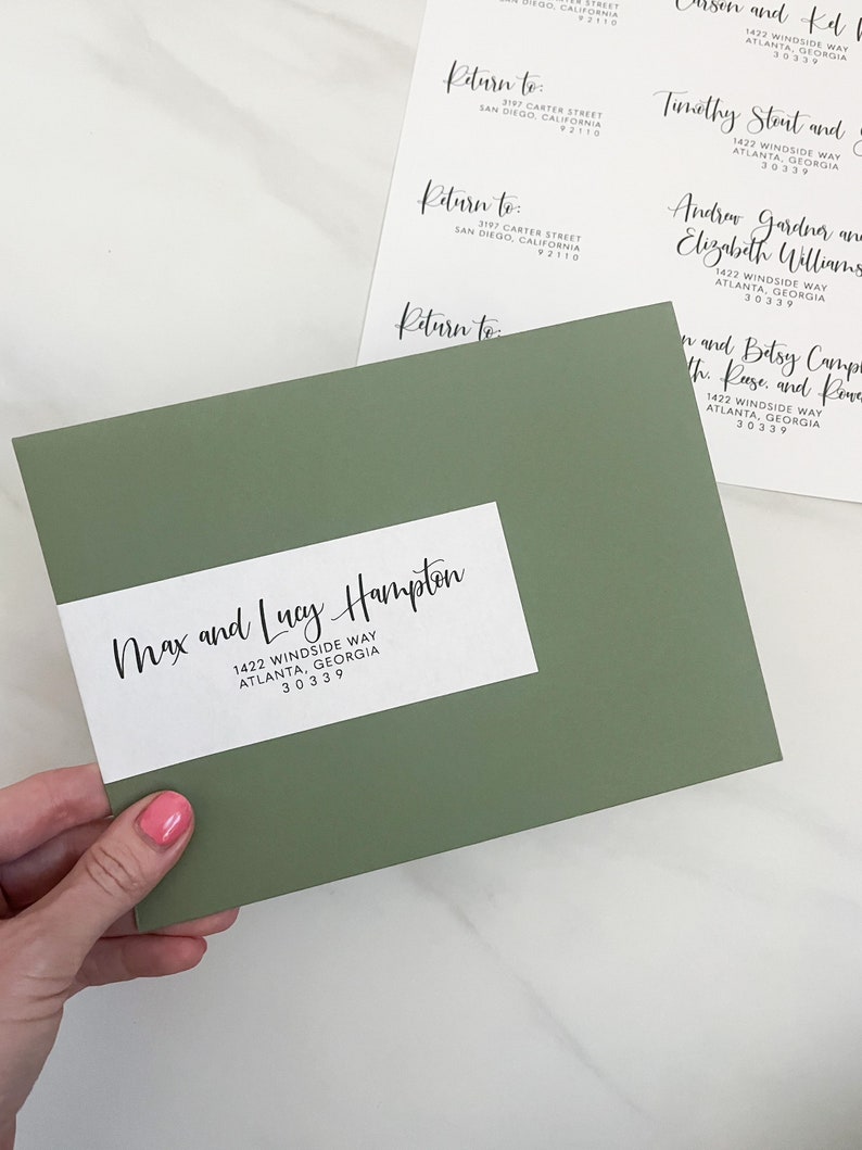 Printable Guest Address Template With Reply Envelope Label - Etsy