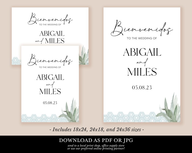 Agave Wedding Invitation Bundle Acre Baja Save the Date | Etsy