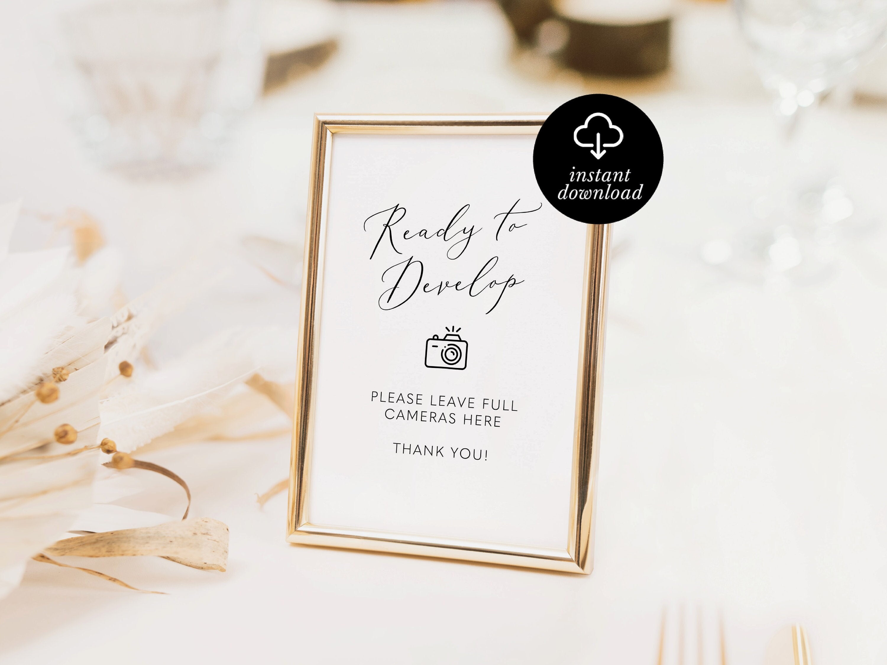 Disposable Camera Sign Wedding Ready to Develop Photo - Etsy