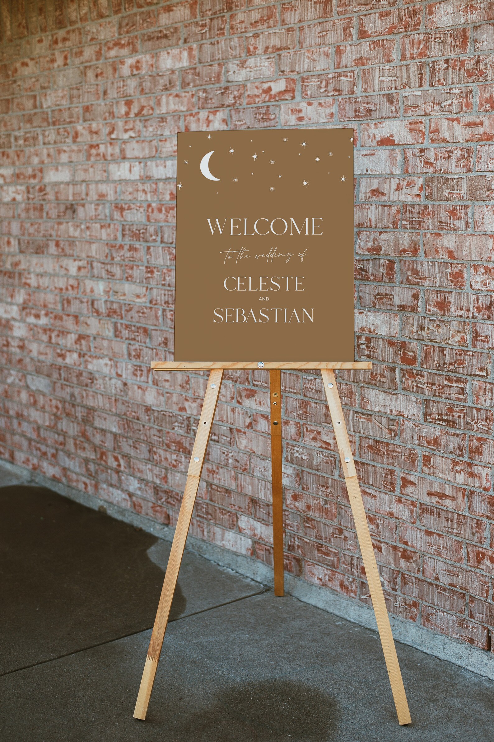 Celestial Wedding Welcome Sign, Moon and Stars Reception Sign Template ...