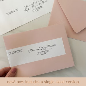 Diy Wedding Invitation Address Labels, Printable Romantic Script ...