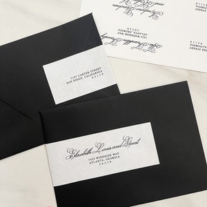 Diy Wedding Invitation Address Labels, Printable Romantic Script ...