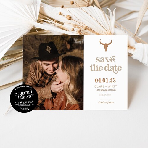 Rustic Save the Date Template INSTANT DOWNLOAD Editable - Etsy