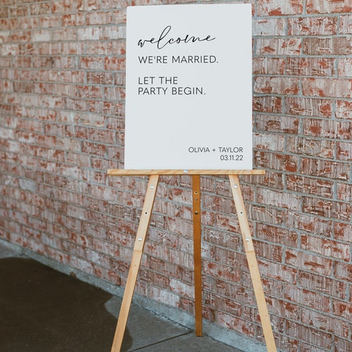 Reception Welcome Sign Template Let the Party Begin - Etsy