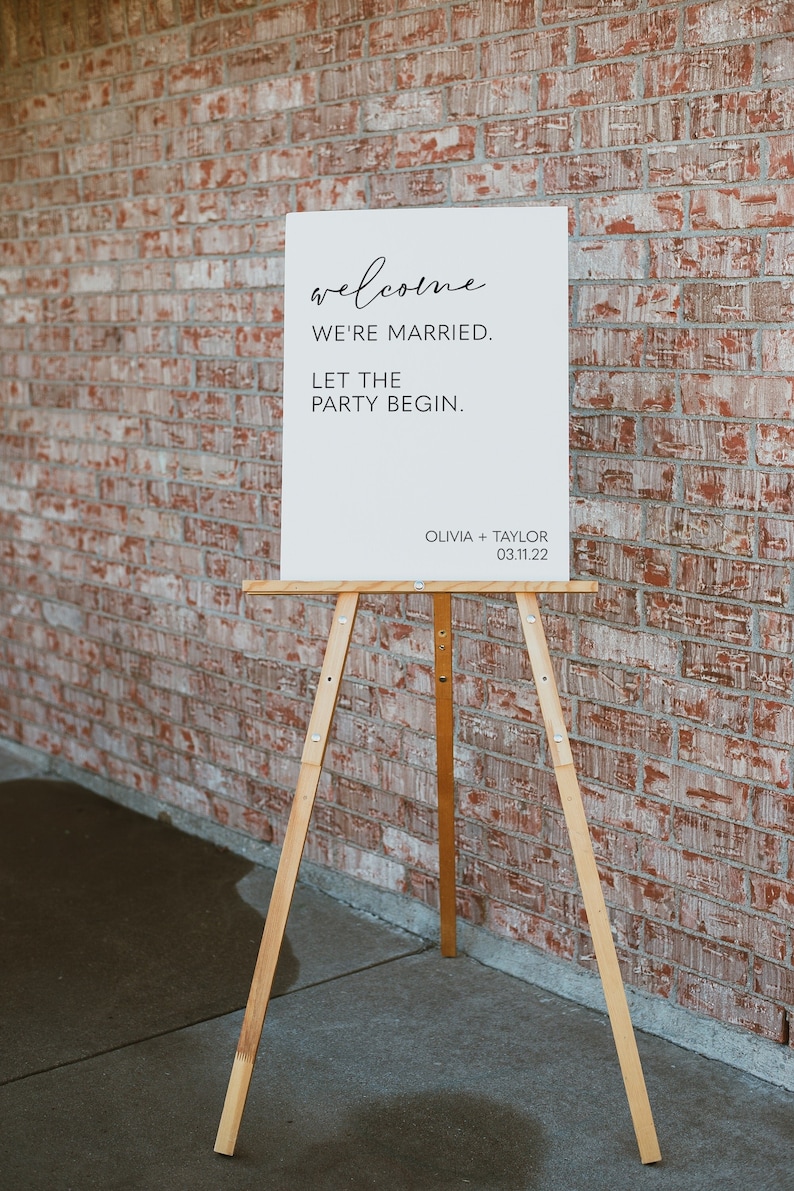 Reception Welcome Sign Template Let the Party Begin - Etsy