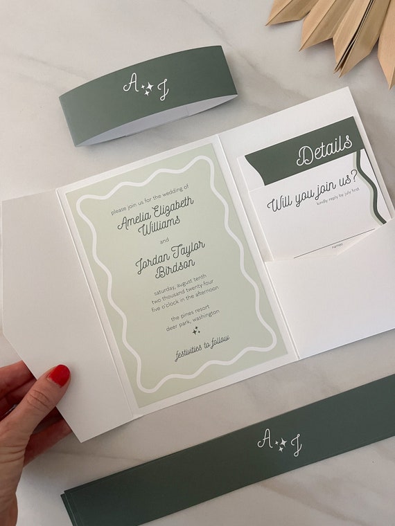 Diy Pocket Invitation Kits DIY Wedding Invitation Kit Laser Cut