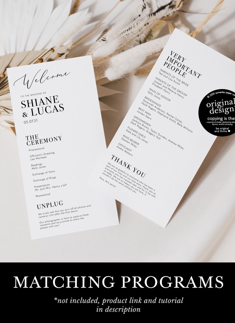 Paperless Wedding Program QR Code Wedding Sign Scannable - Etsy