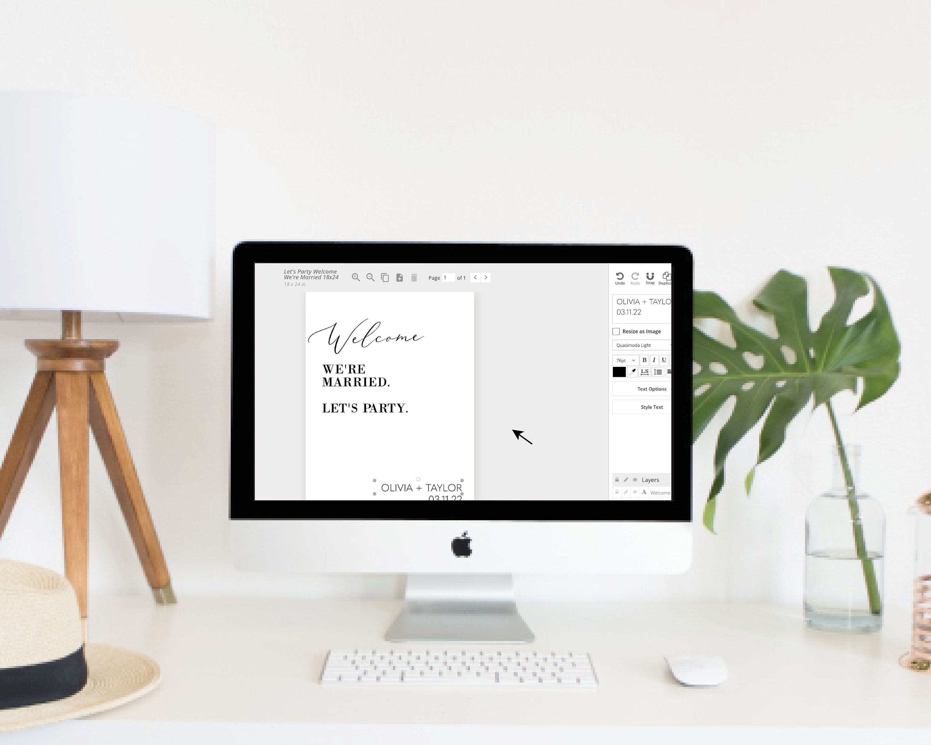 Wedding Welcome Sign Template, We're Married Let's Party, Funny ...