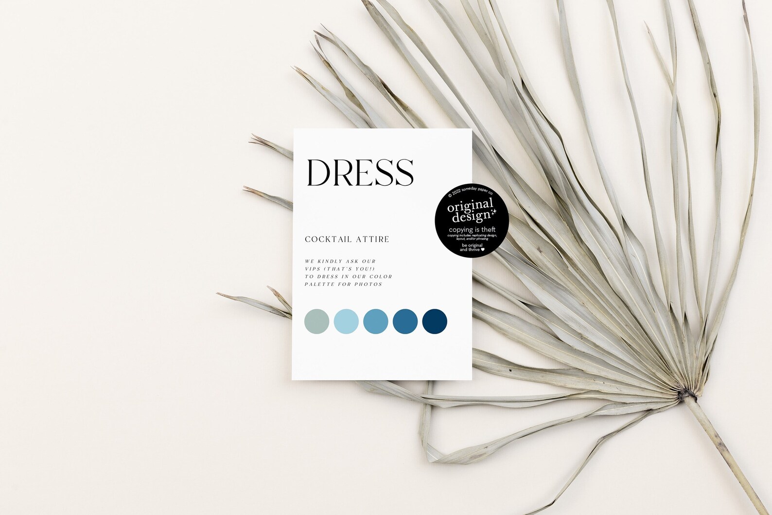 Wedding Attire Card Template With Color Palette Guest Dress - Etsy