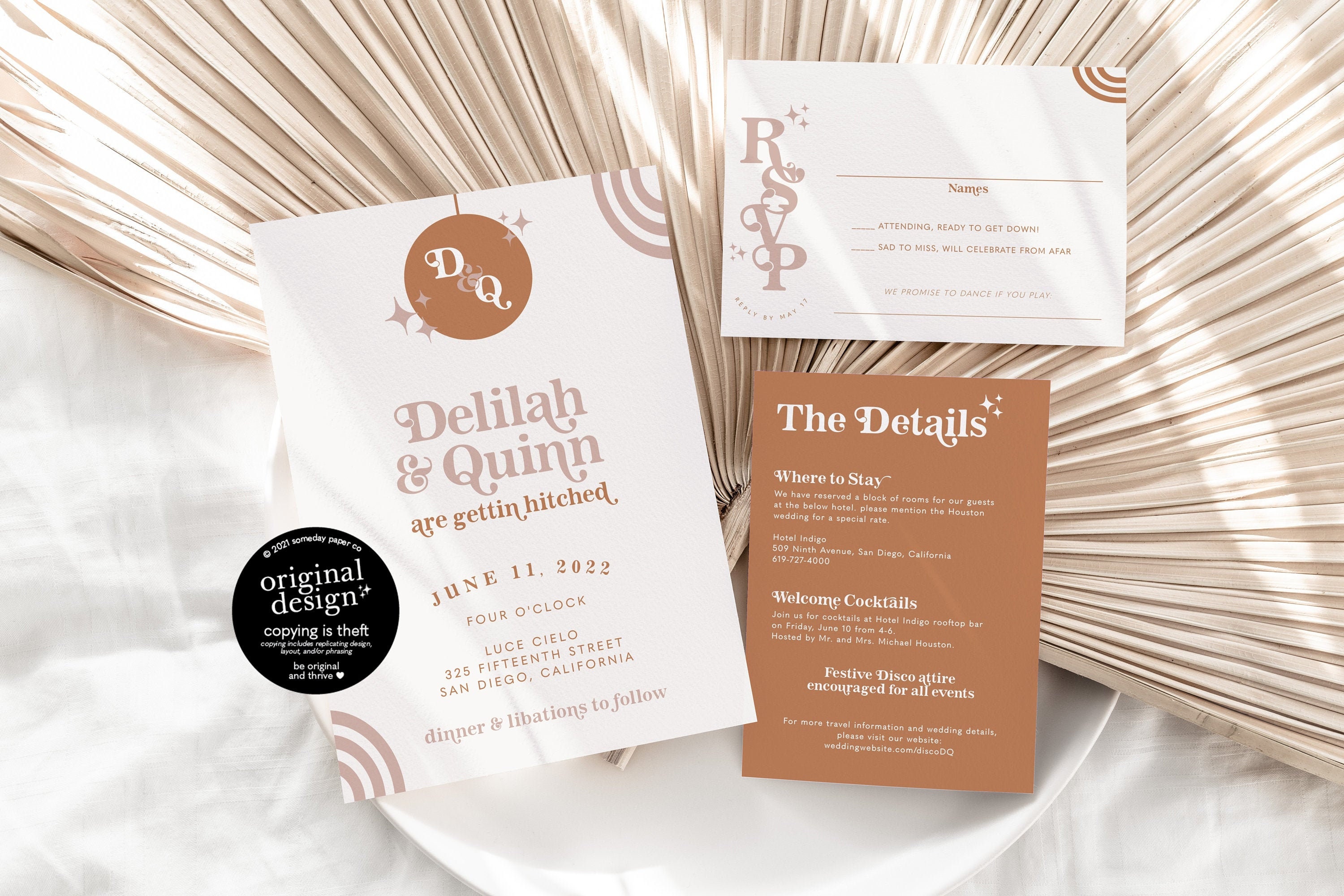 Disco wedding invitations 60 photos - Vianawedding.com