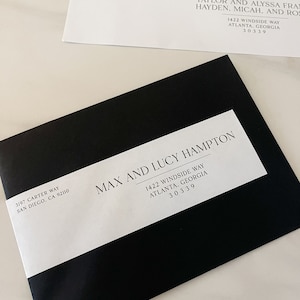 Printable Modern Address Labels for Wedding Invitations, Wrap Around ...