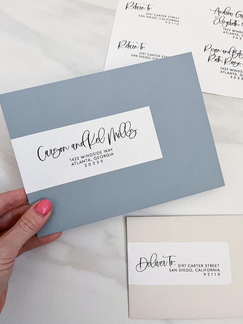 Wrap Around Address Label Template for Wedding Invitations, Guest and ...