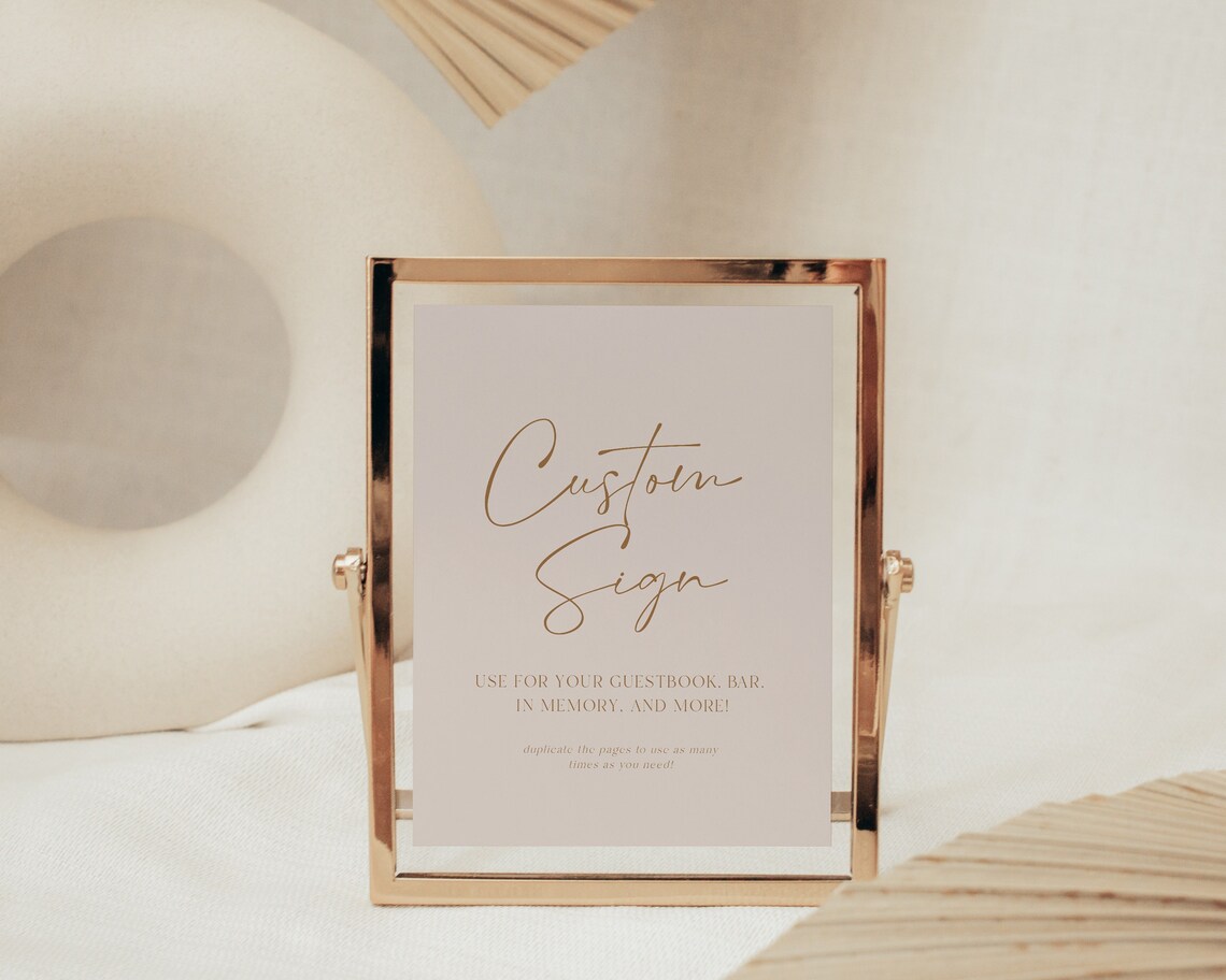 Printable Customizable 8x10 Wedding Sign Template Blush and - Etsy