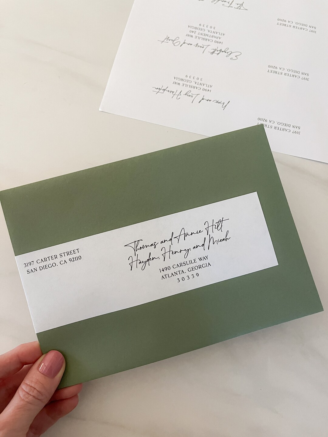 Printable Single Sided Address Label Template, Wrap Around 8x2 Sticker ...