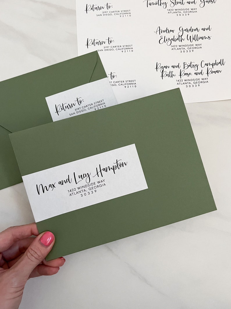 Printable Guest Address Template With Reply Envelope Label - Etsy