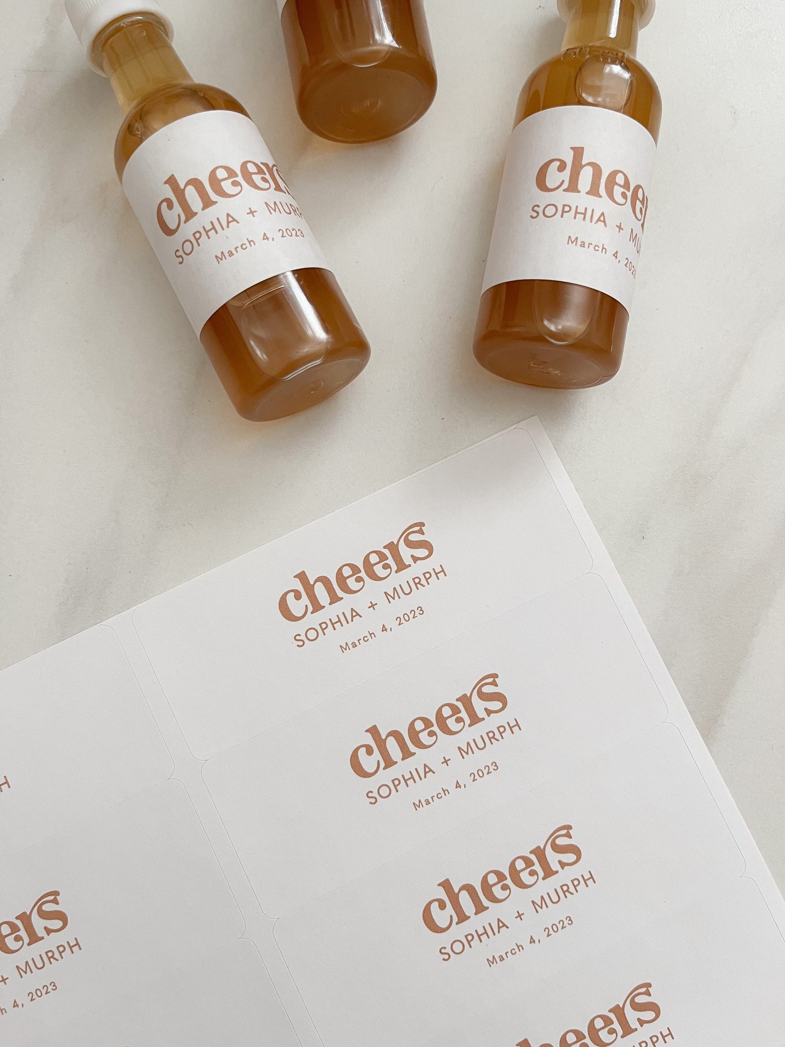 Mini Bottle Label TEMPLATE Editable Retro Wedding Liquor - Etsy