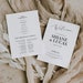 Diy Double Sided Wedding Fan Program Template, Modern Minimalist Order ...