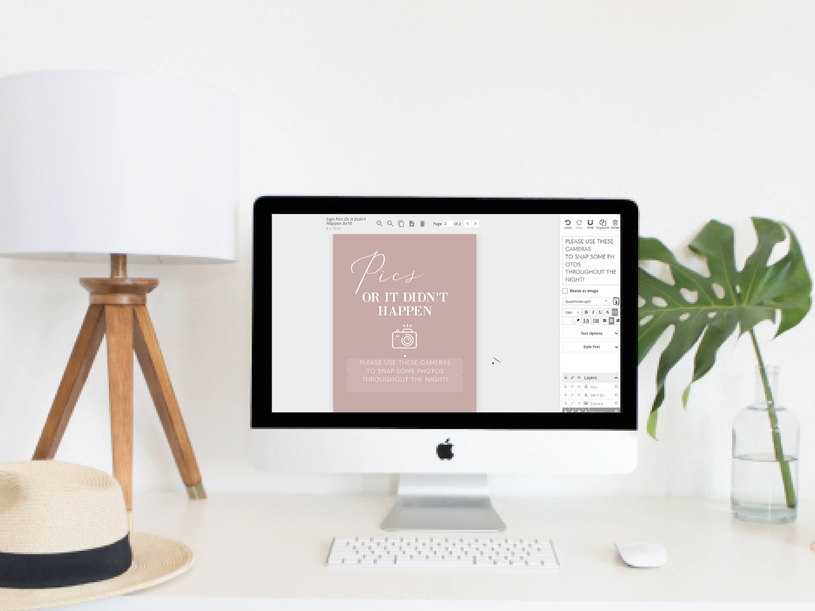 Disposable Camera Sign for Wedding Printable Oh Snap Capture - Etsy