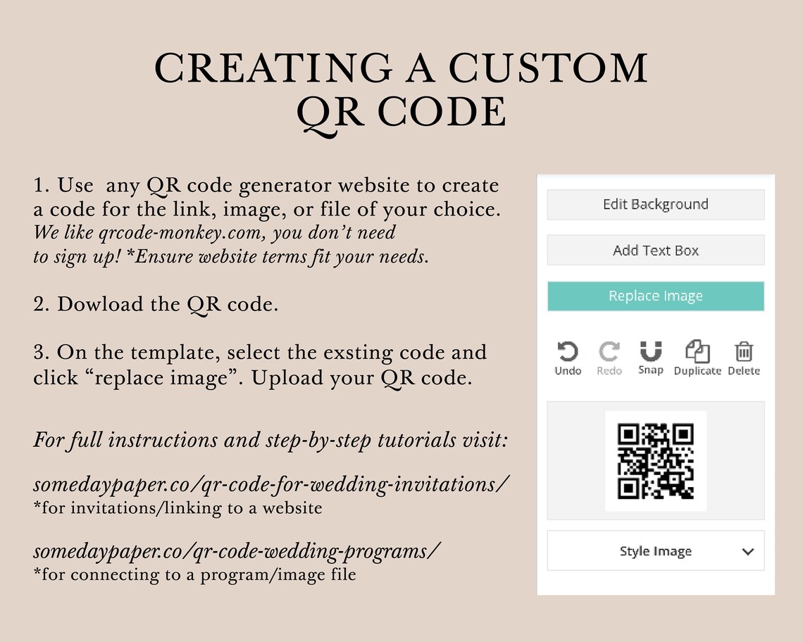 QR Code RSVP Cards Printable Modern Wedding Website Card - Etsy