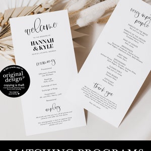 QR Code Sign for Wedding Program, Scan for Digital Ceremony Program ...