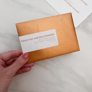 Retro Envelope Address Label Template for Wedding Invitations ...