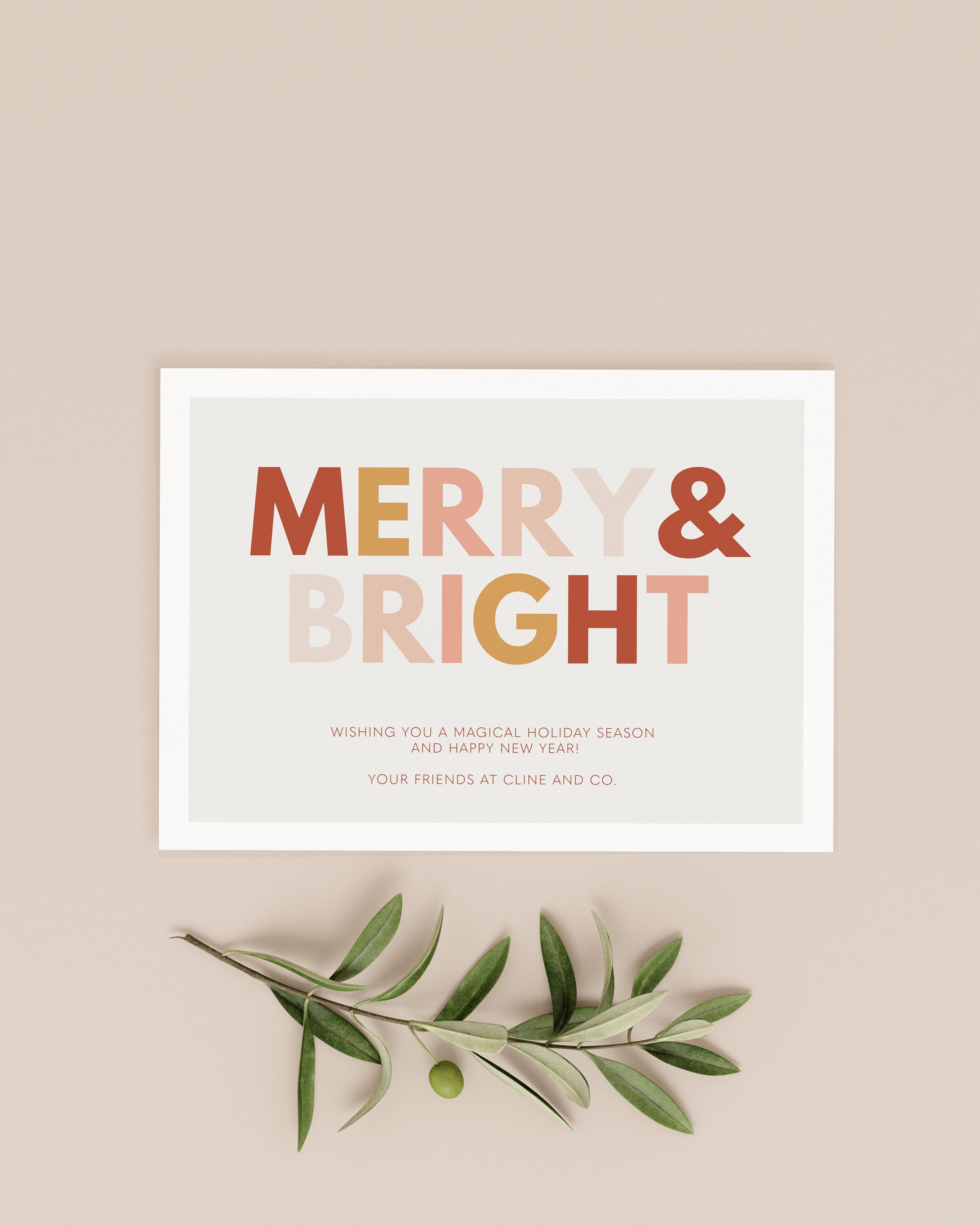 Printable Business Christmas Card Template Holiday Thank You - Etsy