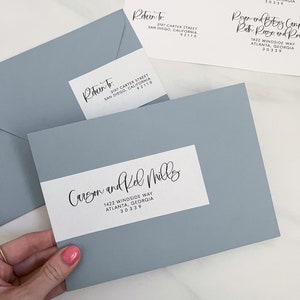 Diy Address Label Template, 8x2 Inch Wrap Around Envelope Sticker for ...