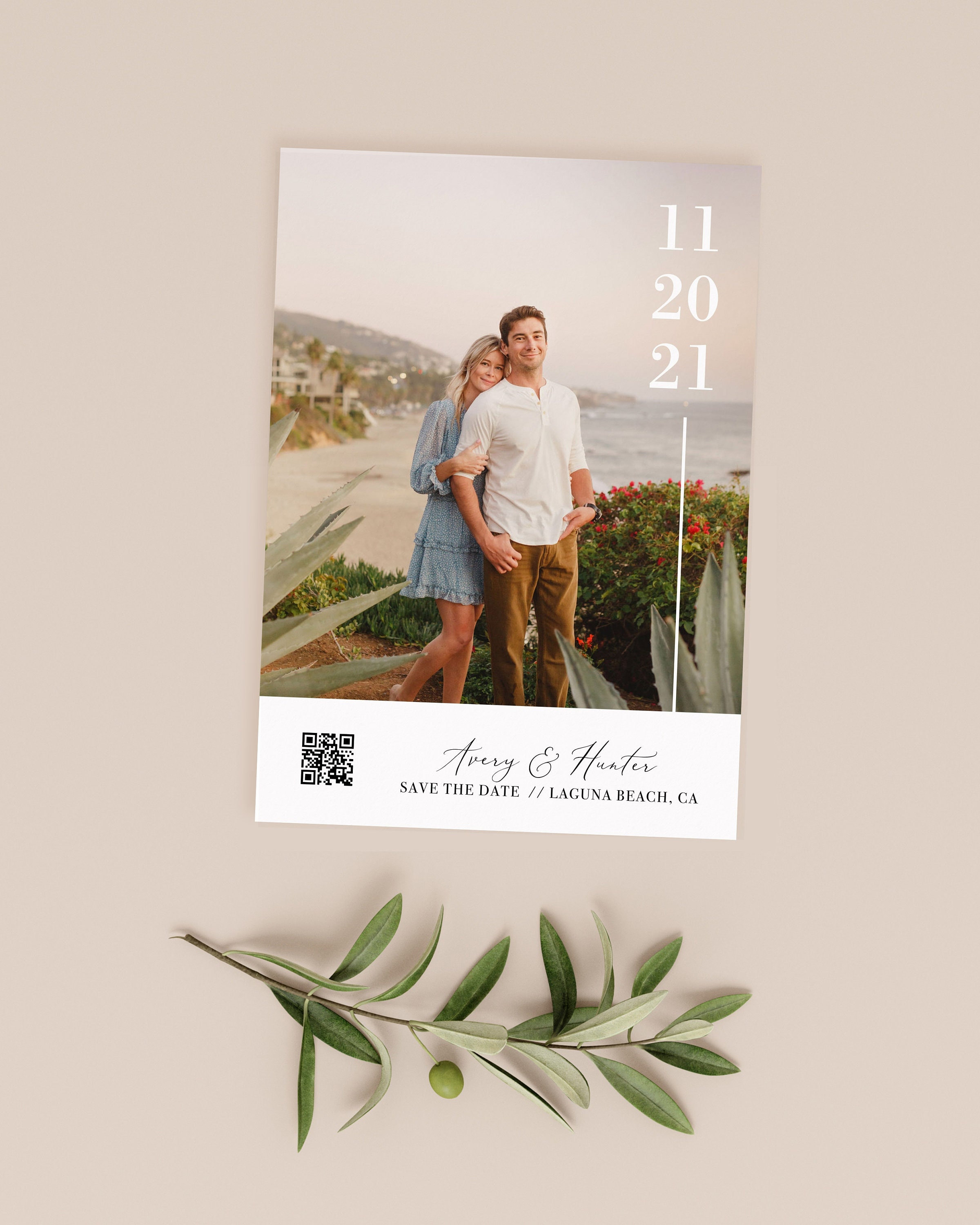 QR Code Save the Date, Digital Wedding Announcement, Printable Save the ...