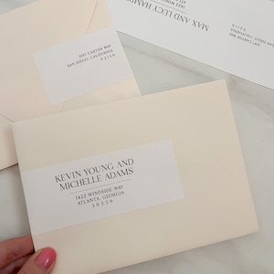 Diy Address Label Template, Modern Wedding Invitation Guest Envelope ...
