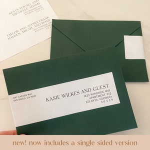 Modern Address Label Template, Printable Wrap Around 8x2 Inch Label for ...