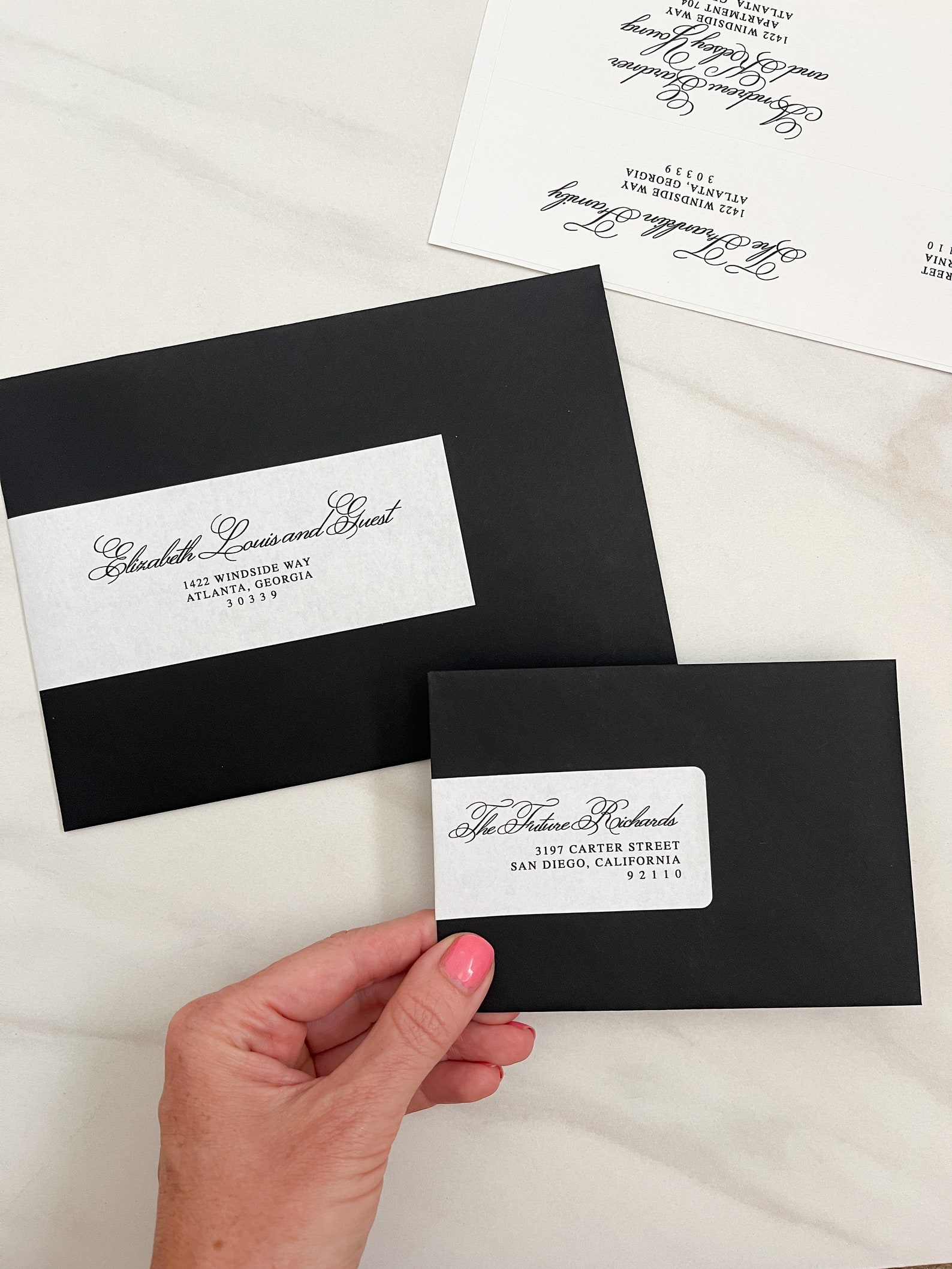 Wrap Around Wedding Address Label Template SET, Guest and Rsvp Envelope ...