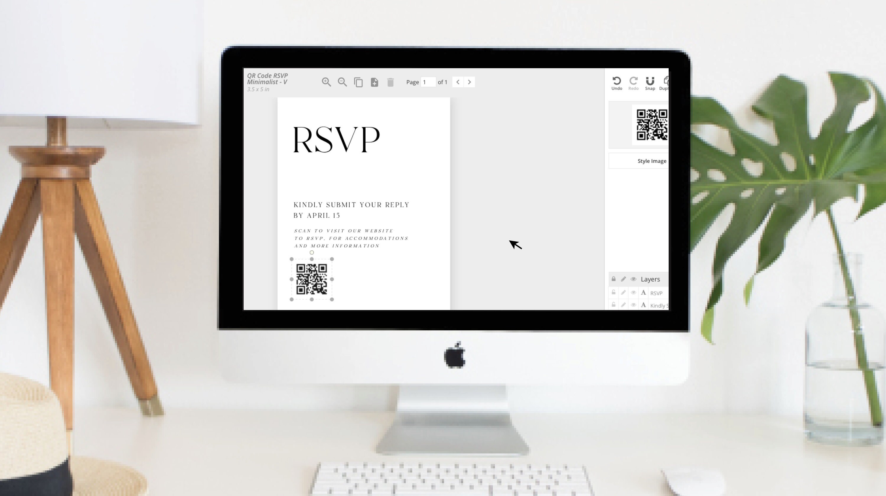 QR Code RSVP Cards Printable Modern Wedding Website Card - Etsy