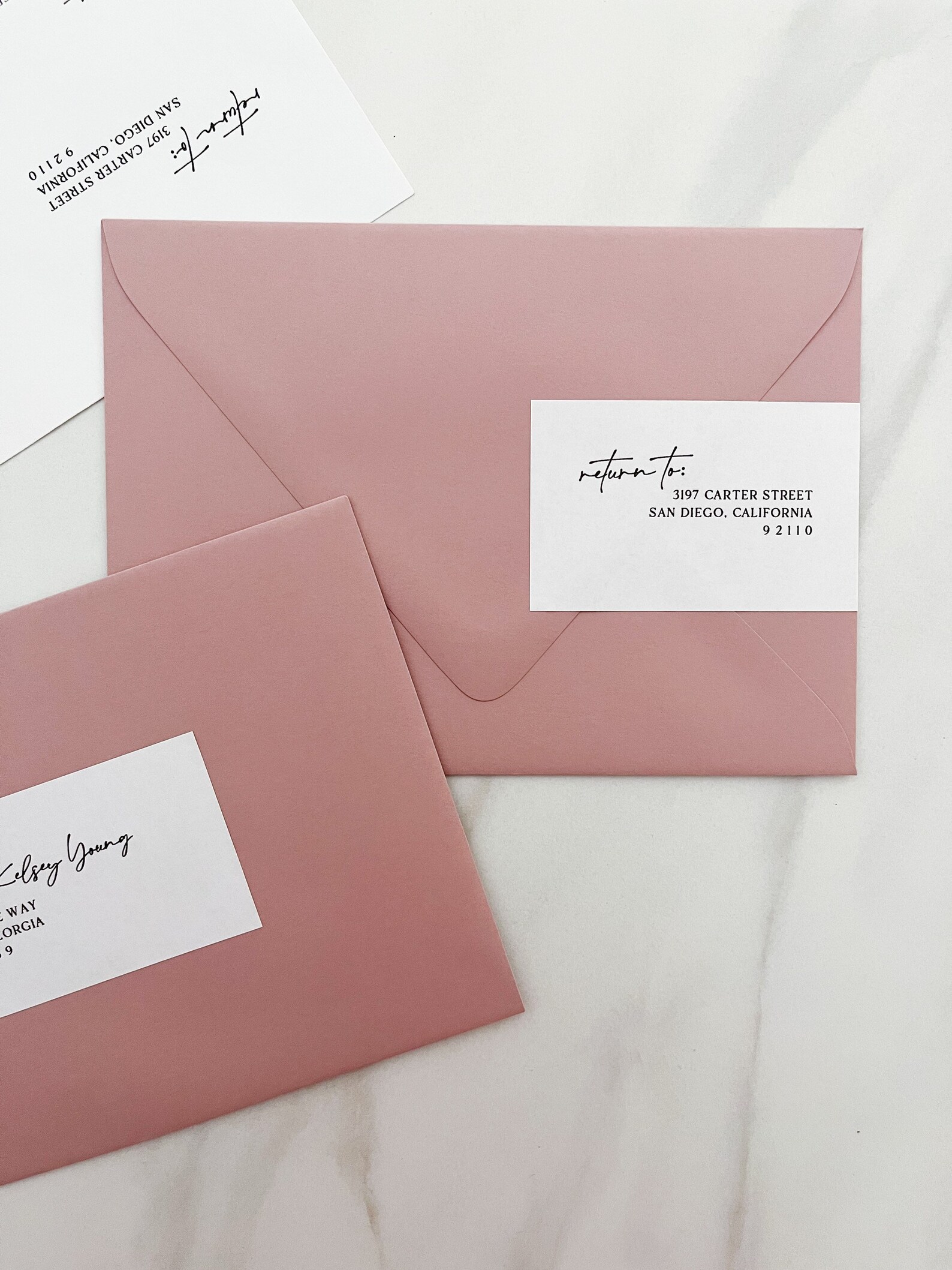 Address Label Template SET, Printable Wrap Around Envelope Stickers for ...