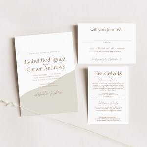 Organic Wedding Menu Template, Printable Beige Earth Tone Menus ...