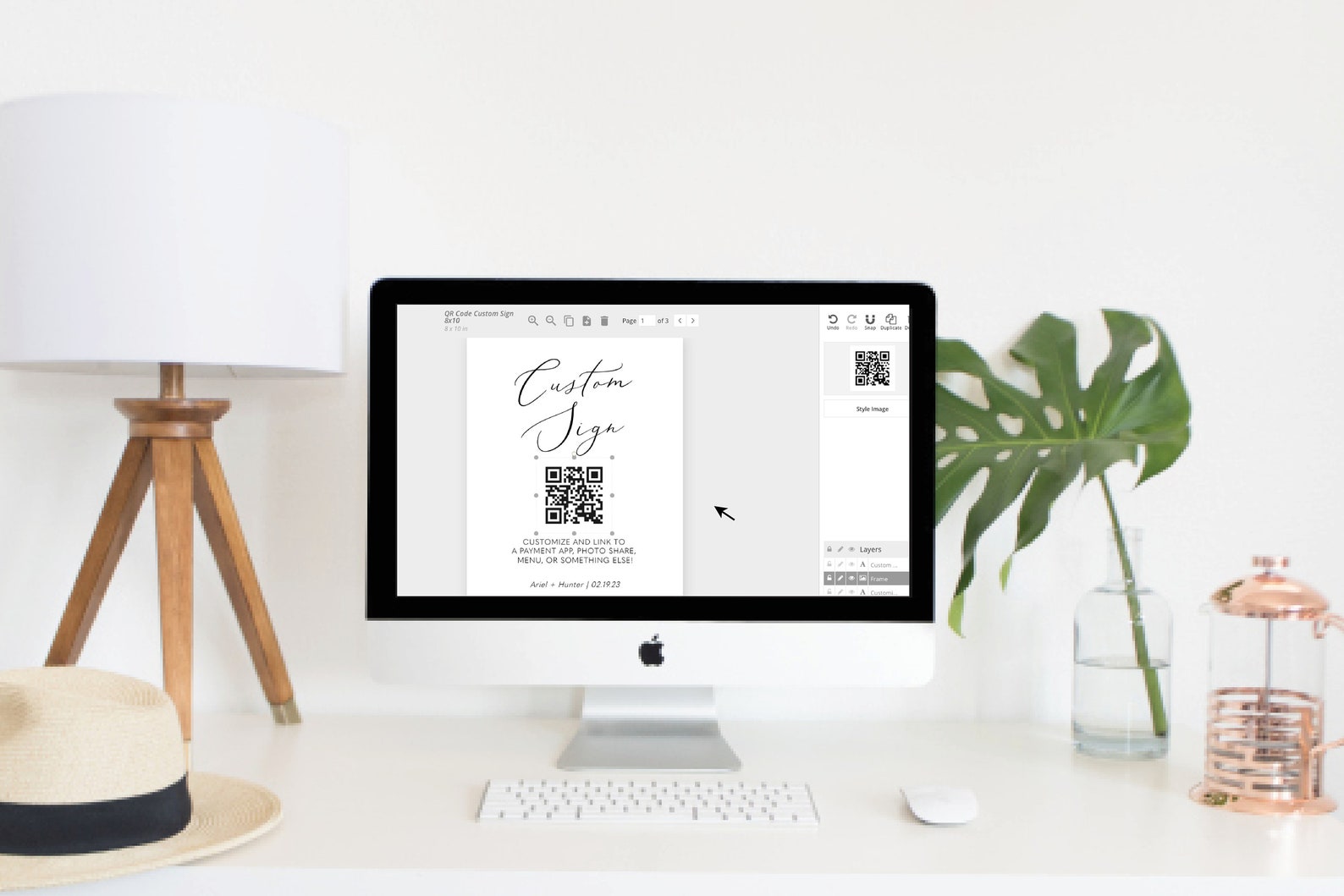 QR Code Wedding Sign Template Printable Custom 8x10 Sign - Etsy