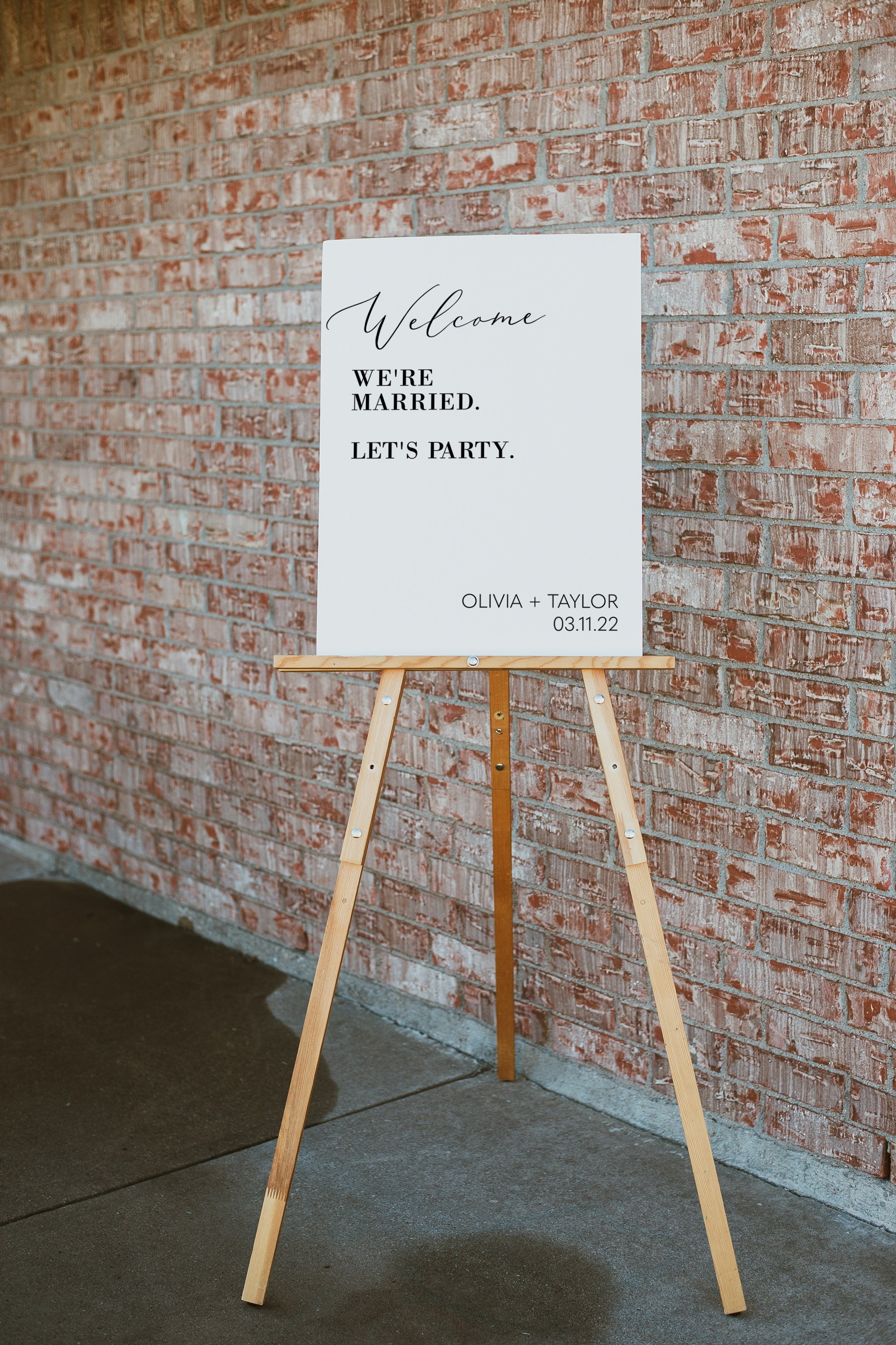 Wedding Welcome Sign Template, We're Married Let's Party, Funny ...