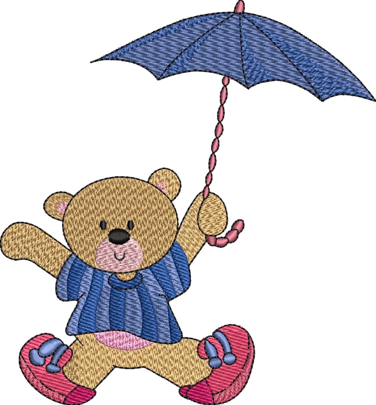 Umbrella Animals Giraffe Bunny Bear Duck Cute Baby Filled Embroidery ...