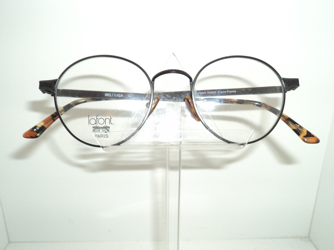 Lafont Belouga Eye Wear, Original Pentoscopic Form, Black Metal Frames ...