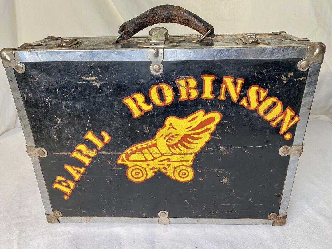 Vintage Roller Skate Case Box W Hand Painted Letters Eagle Lock Co ...