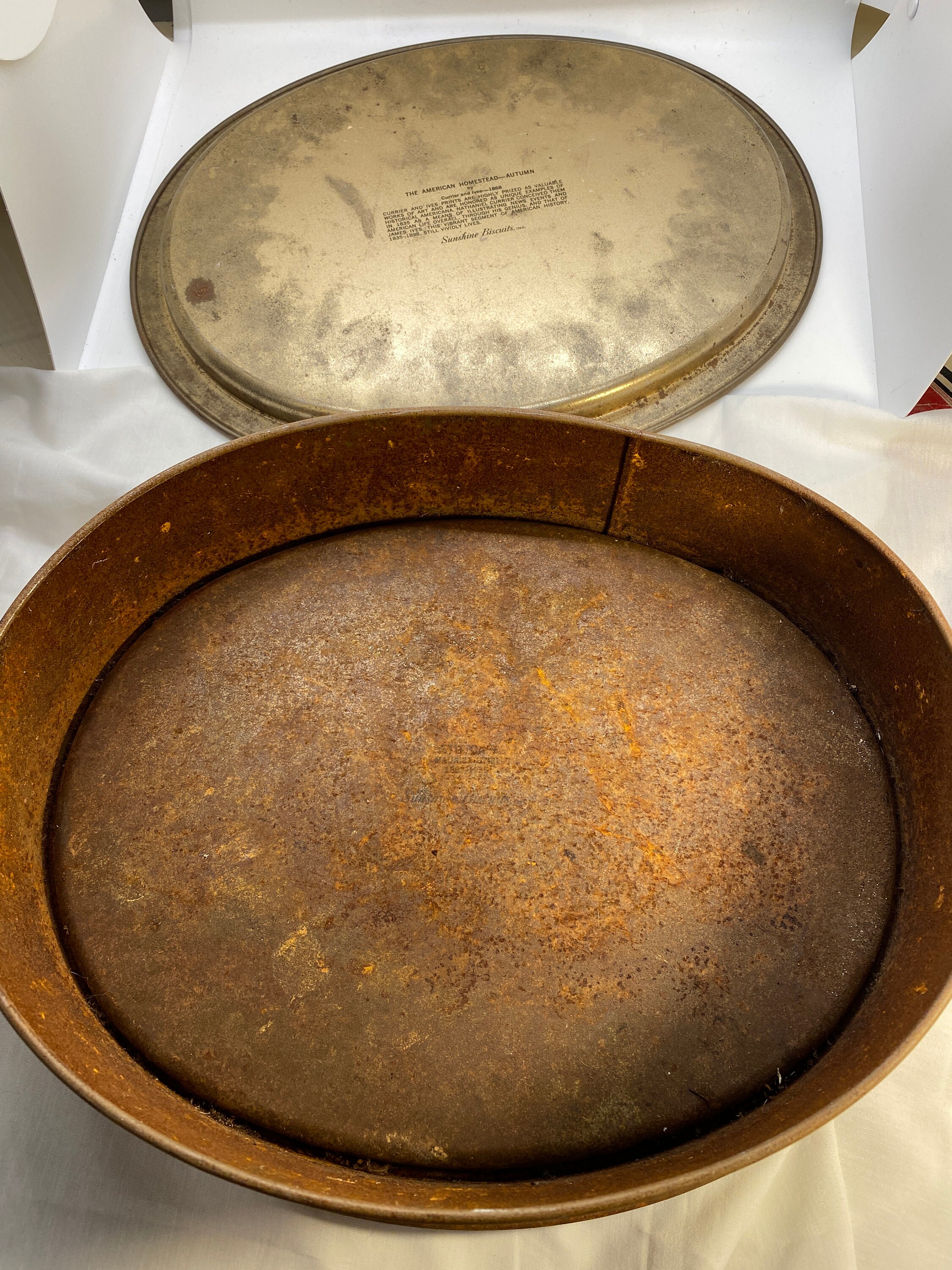 Old Double Sided Sunshine Biscuit Cookie Tin Large - Etsy