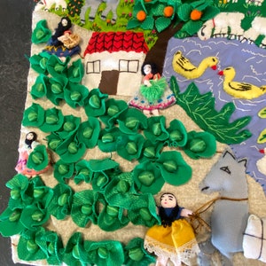 Peruvian Arpillera Handmade Folk Art Decor 3D Tapestry Wall Hanging ...